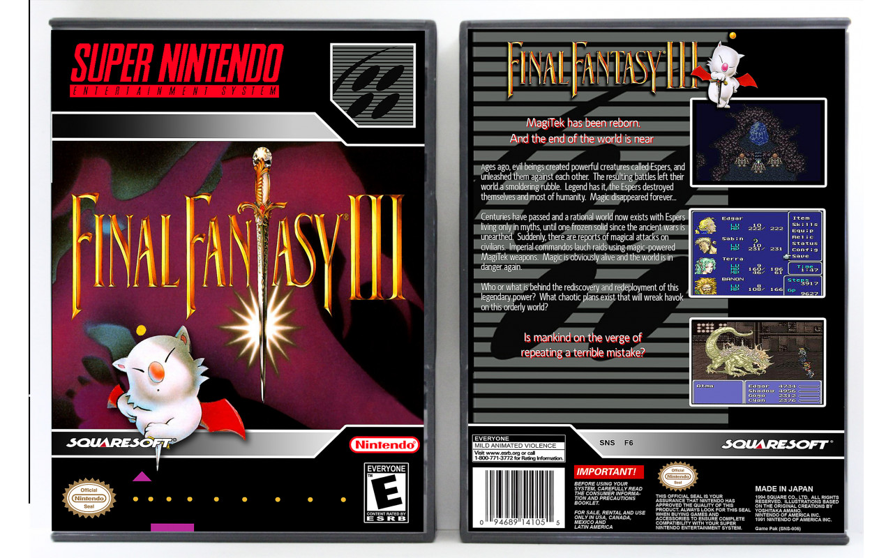 Gaming Relics - Super Nintendo - Final Fantasy III