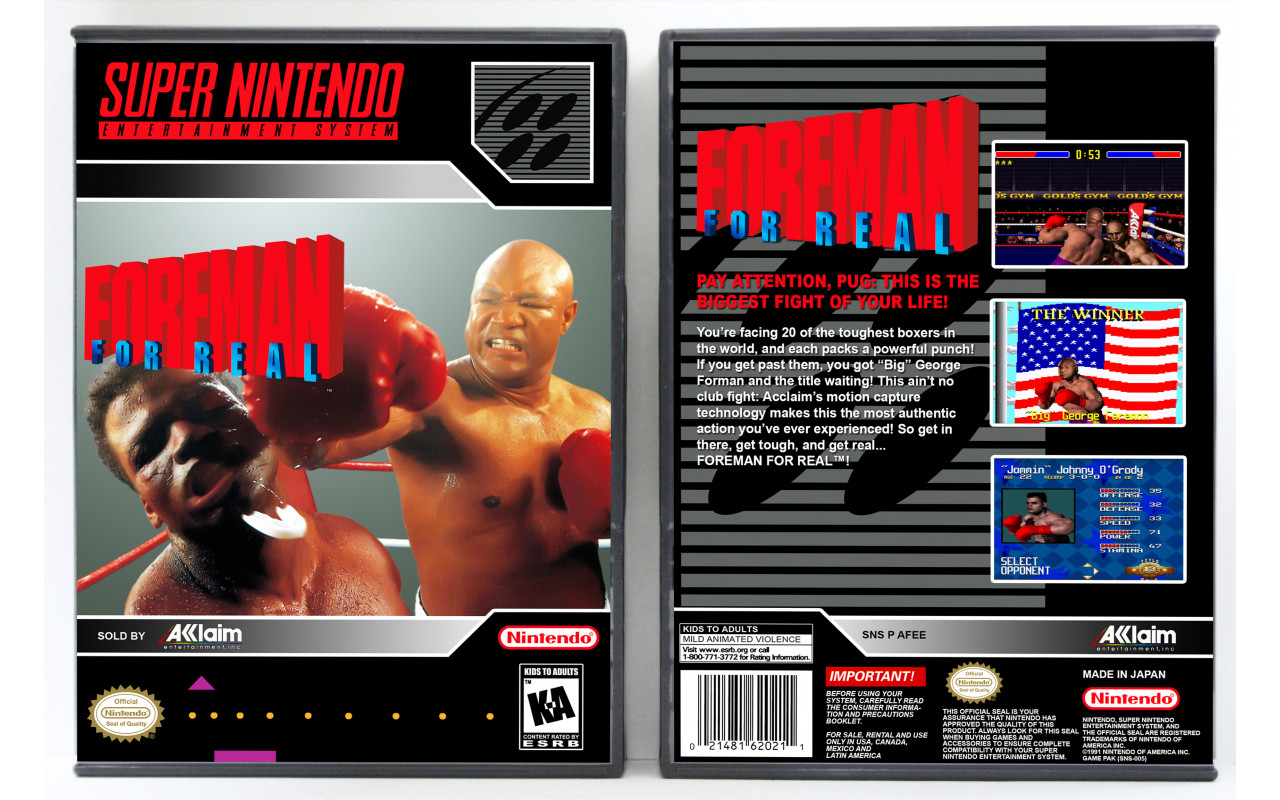 Gaming Relics - Super Nintendo - Vertical Style - Foreman For Real