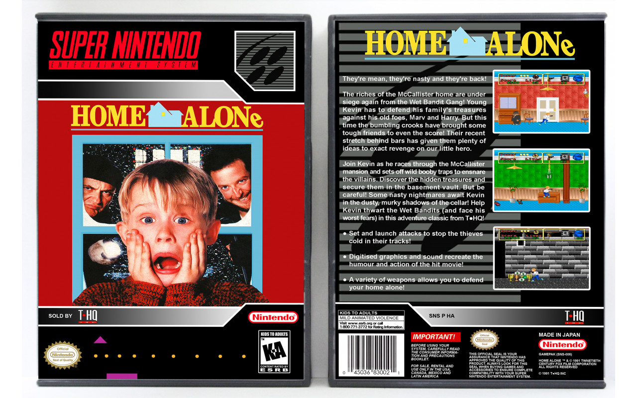 Gaming Relics - Super Nintendo - Vertical Style - Home Alone