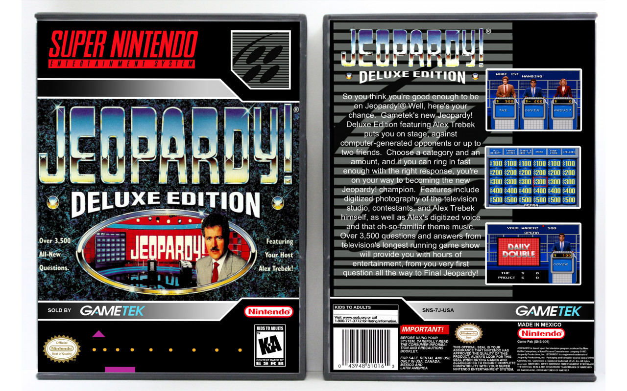 Gaming Relics - Super Nintendo - Jeopardy! Deluxe Edition