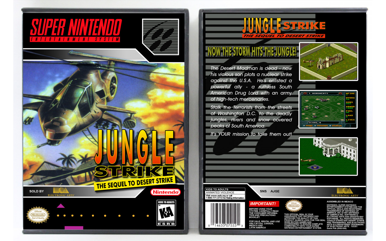 Gaming Relics - Super Nintendo - Vertical Style - Jungle Strike: The ...