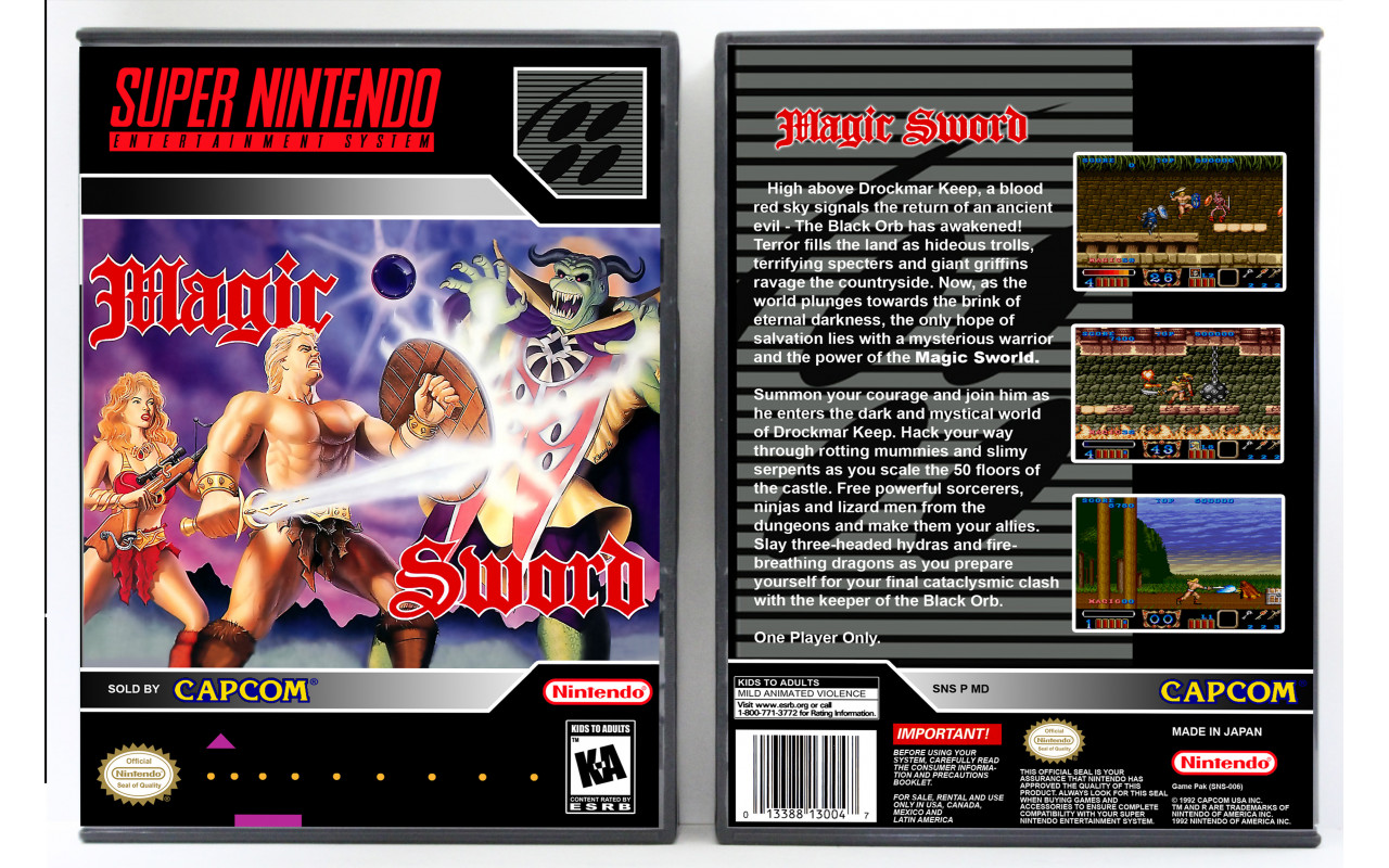 Gaming Relics - Super Nintendo - Vertical Style - Magic Sword