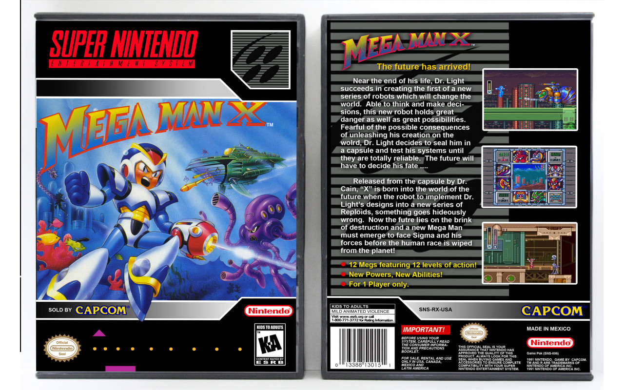 Gaming Relics - Super Nintendo - Vertical Style - Mega Man X