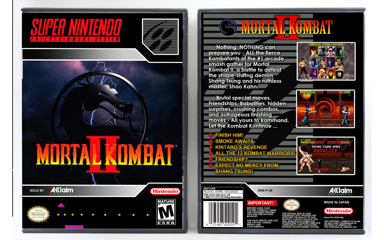 Gaming Relics - Super Nintendo - Mortal Kombat II