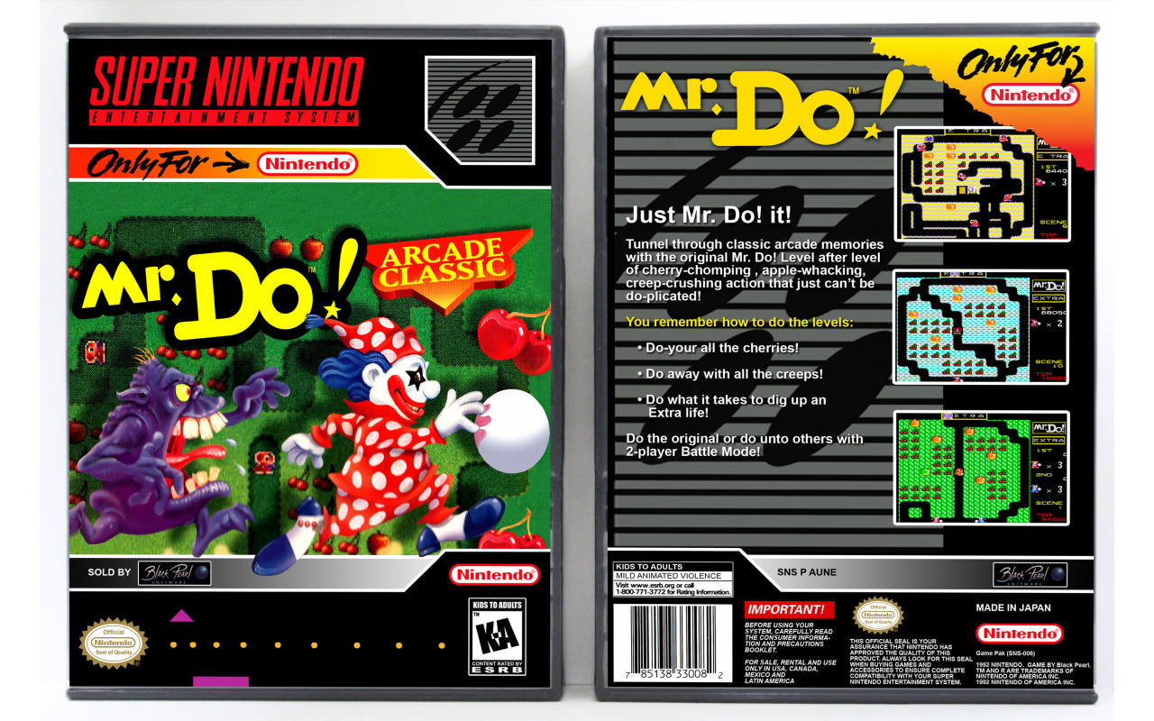 Gaming Relics - Super Nintendo - Vertical Style - Mr. Do!