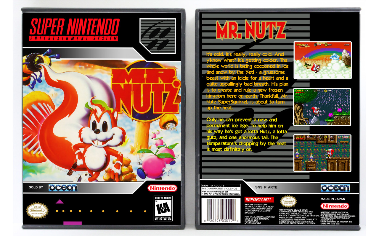 Gaming Relics - Super Nintendo - Vertical Style - Mr. Nutz