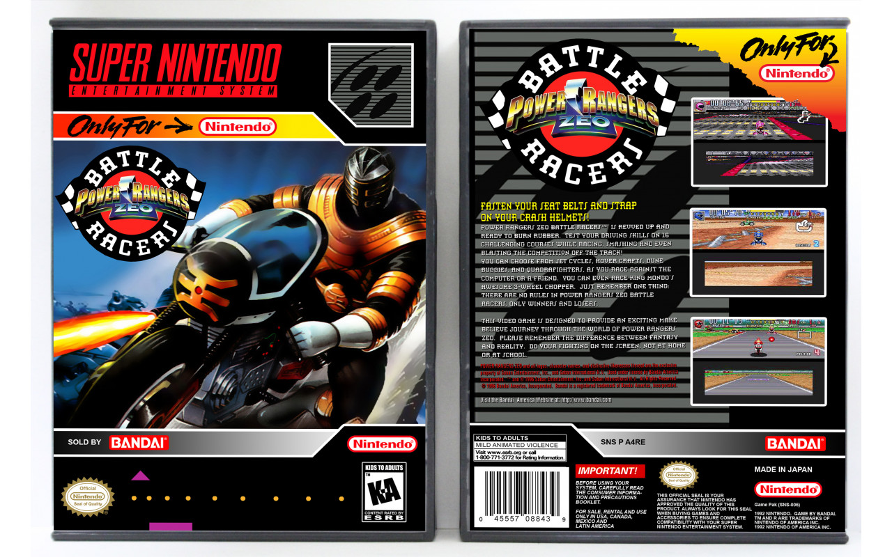 Gaming Relics - Super Nintendo - Vertical Style - Power Rangers Zeo ...