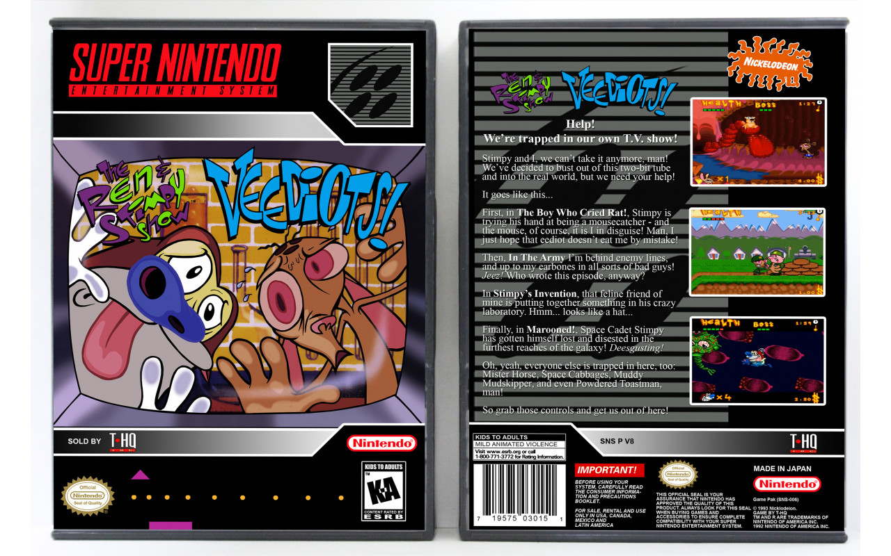 Gaming Relics - Super Nintendo - Ren & Stimpy Show: Veediots