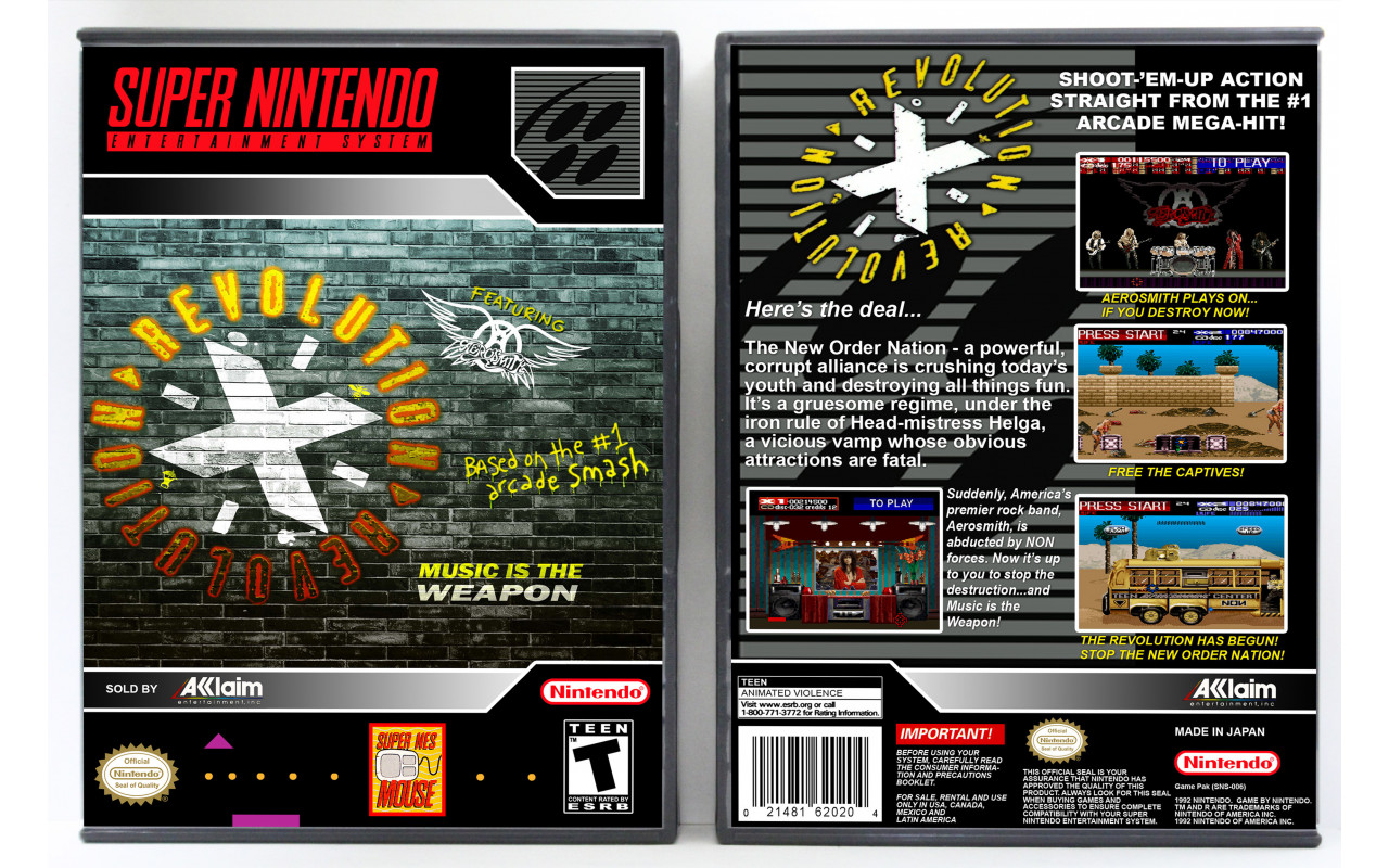 Gaming Relics - Super Nintendo - Vertical Style - Revolution X ...