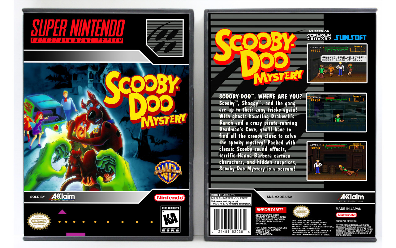 Gaming Relics - Super Nintendo - Vertical Style - Scooby-Doo Mystery