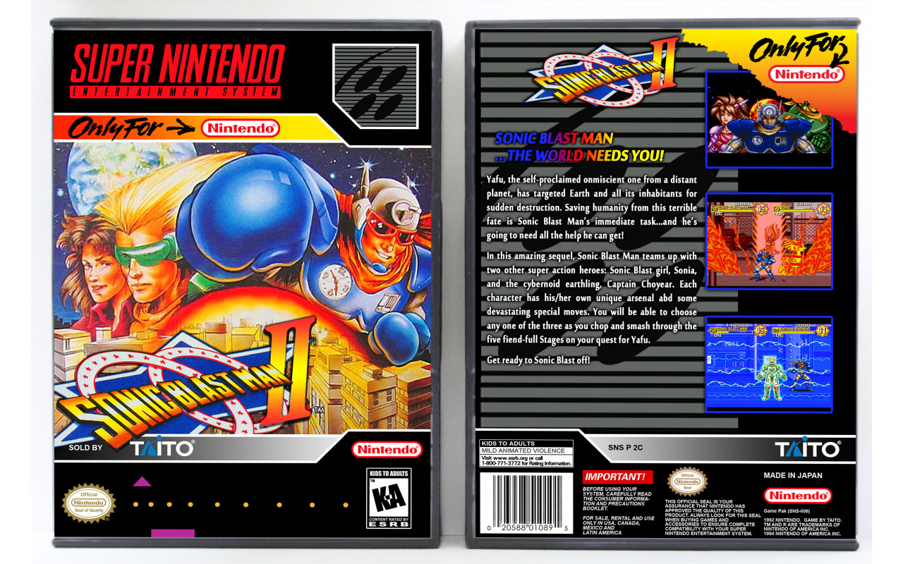 Gaming Relics - Super Nintendo - Sonic Blast Man II