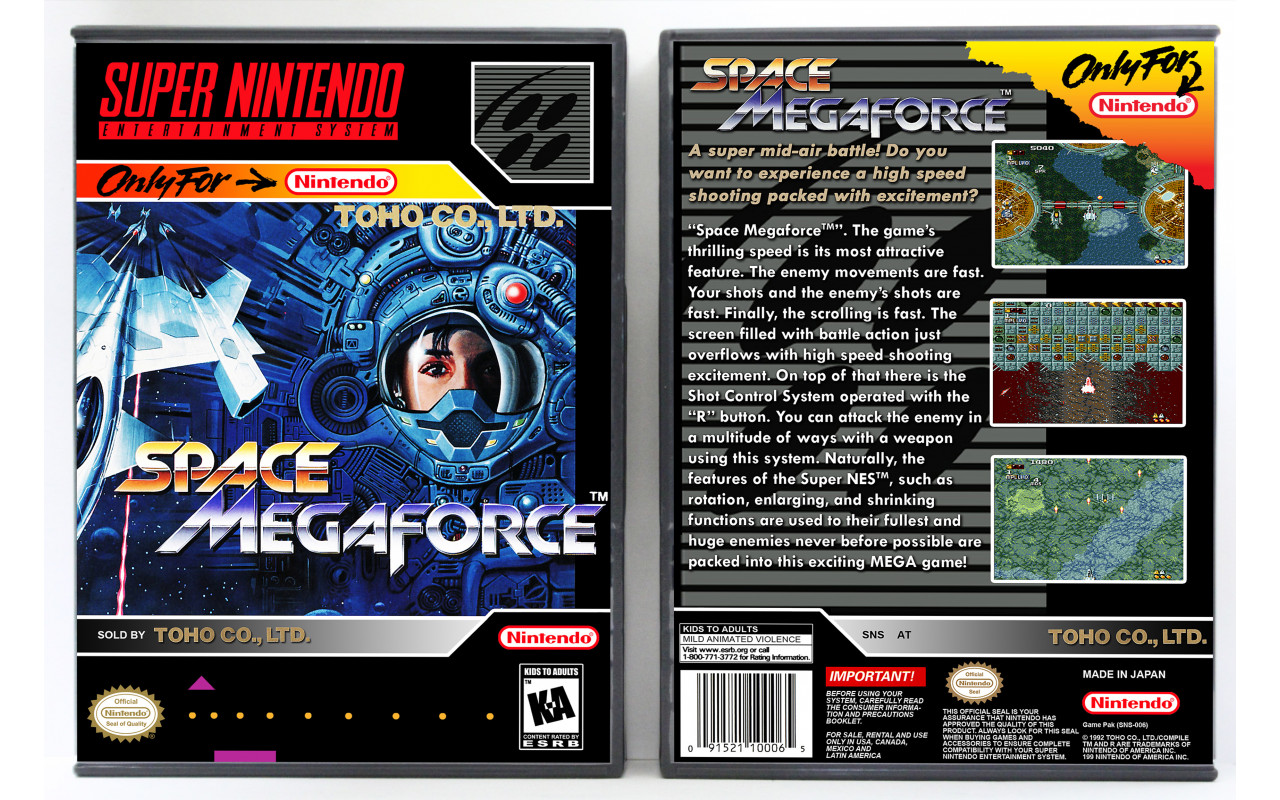 Gaming Relics - Super Nintendo - Vertical Style - Space Megaforce