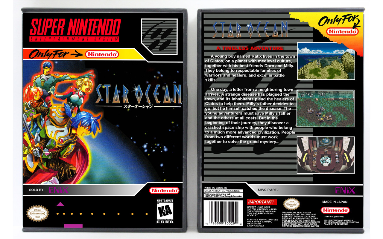 Gaming Relics - Super Nintendo - Vertical Style - Star Ocean