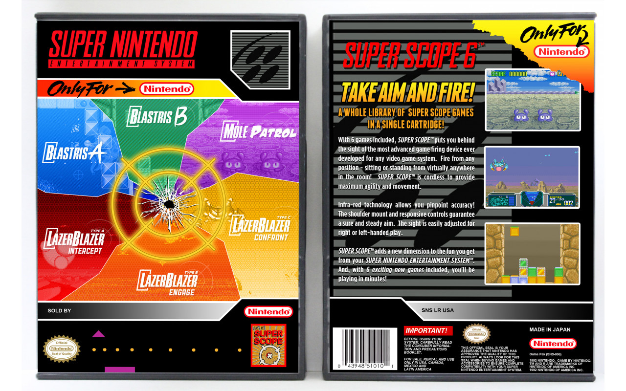 Gaming Relics - Super Nintendo - Vertical Style - Super Scope 6 (Custom)