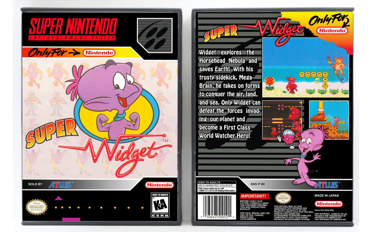 Gaming Relics - Super Nintendo - Vertical Style - Super Widget