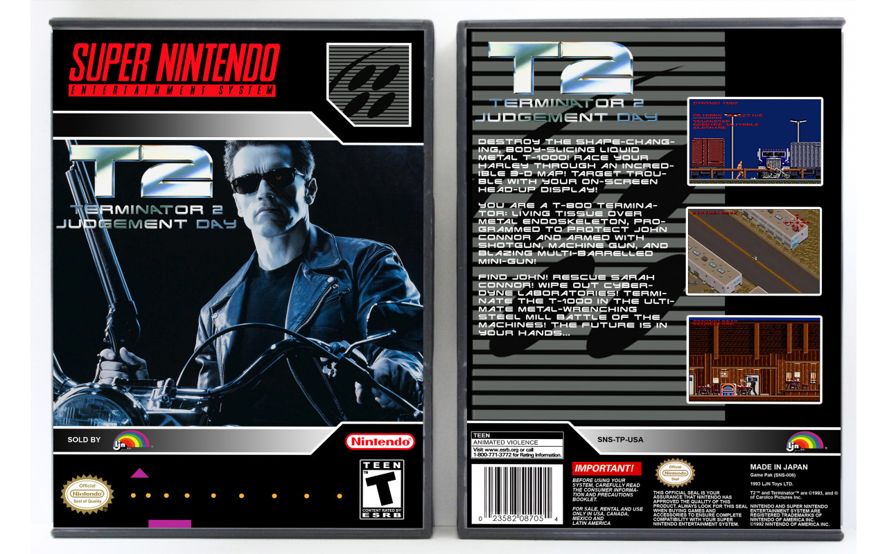Gaming Relics - Super Nintendo - Vertical Style - T2 Terminator 2 ...