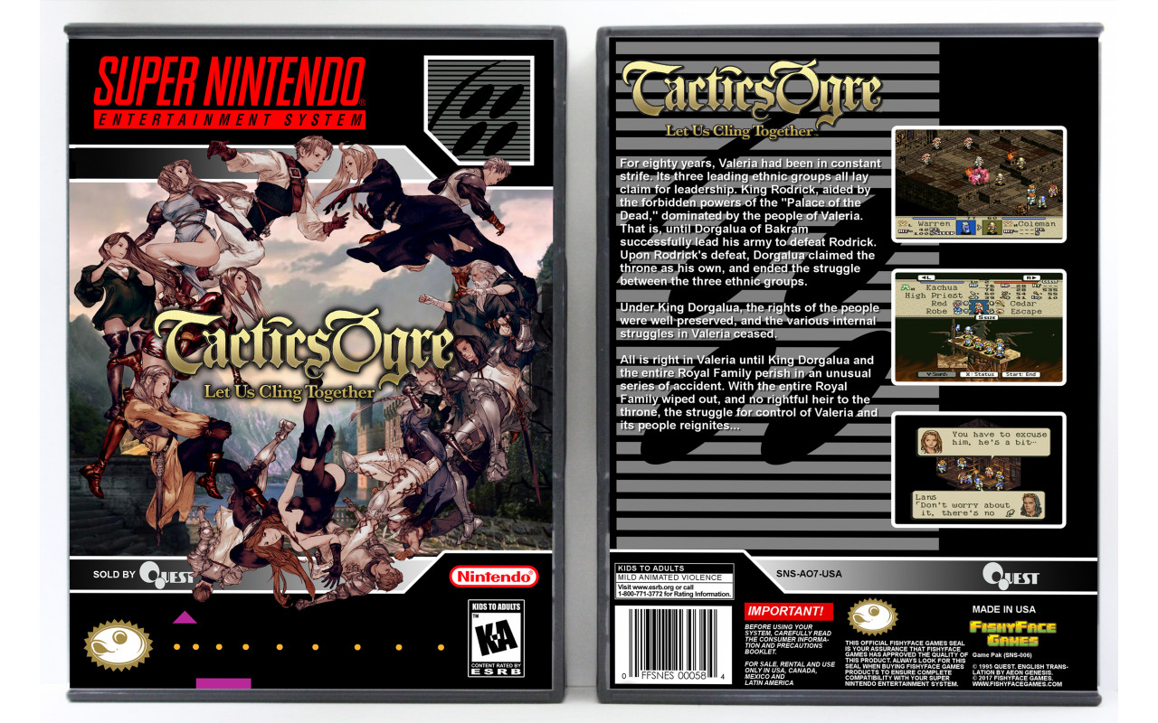 Gaming Relics - Super Nintendo - Vertical Style - Tactics Ogre: Let Us ...
