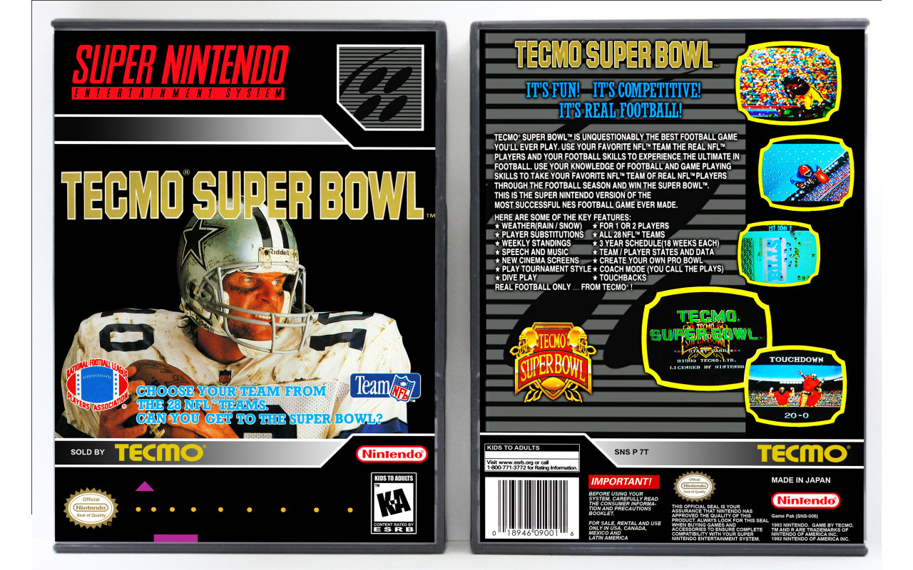 Gaming Relics - Super Nintendo - Tecmo Super Bowl