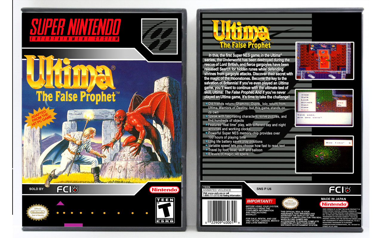 Gaming Relics - Super Nintendo - Ultima VI: The False Prophet