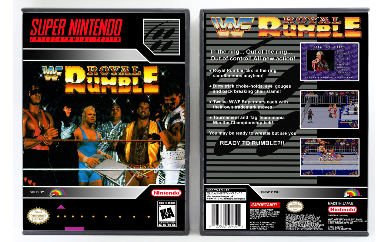 Gaming Relics - Super Nintendo - Vertical Style - WWF Royal Rumble