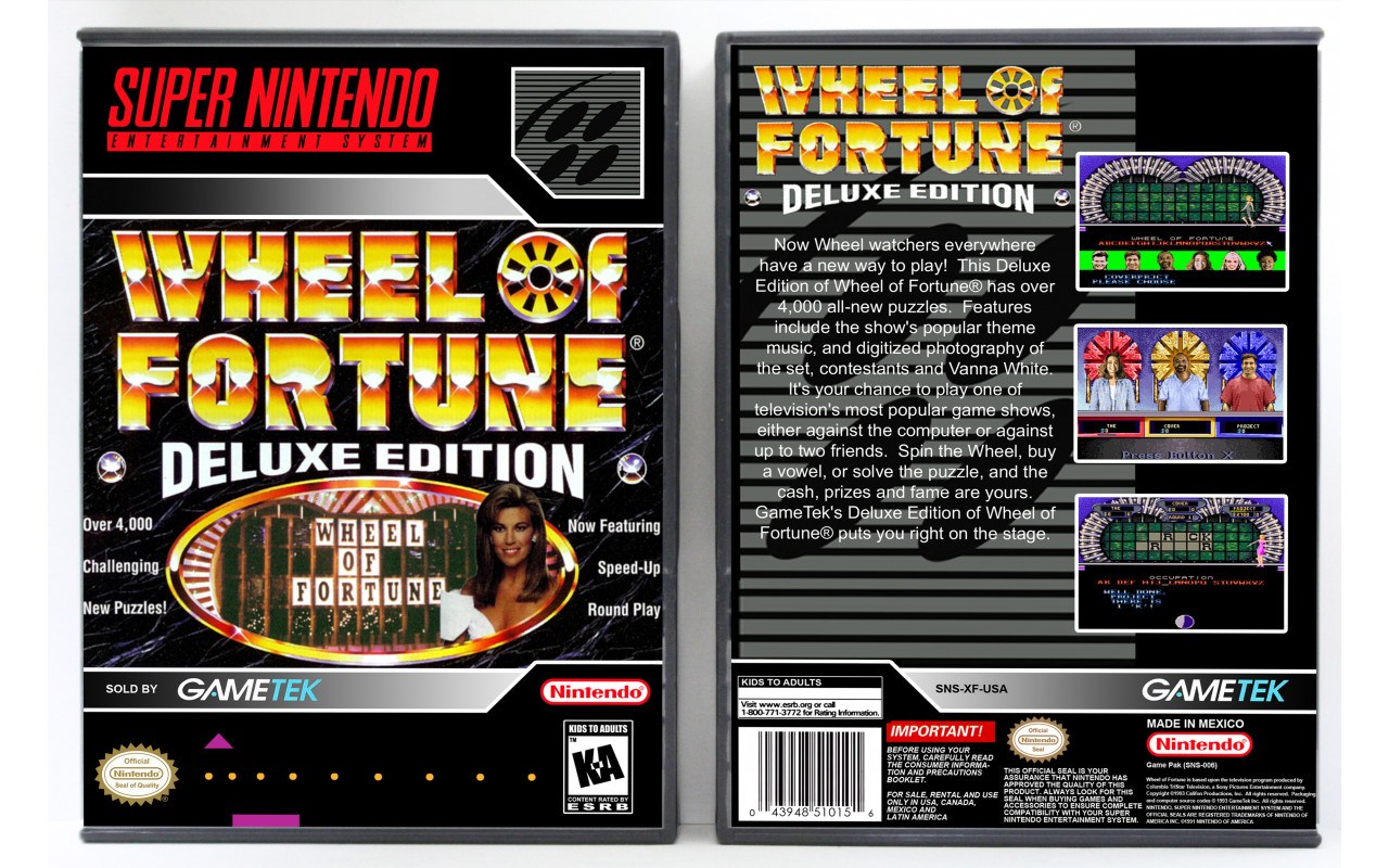 Gaming Relics - Super Nintendo - Wheel of Fortune: Deluxe Edition