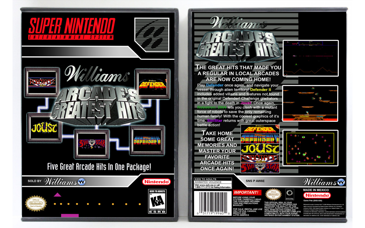 Gaming Relics - Super Nintendo - Williams Arcade's Greatest Hits