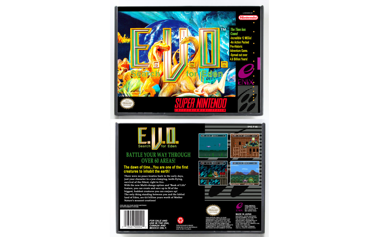 Gaming Relics - Super Nintendo - Retail Style - EVO: Search for Eden