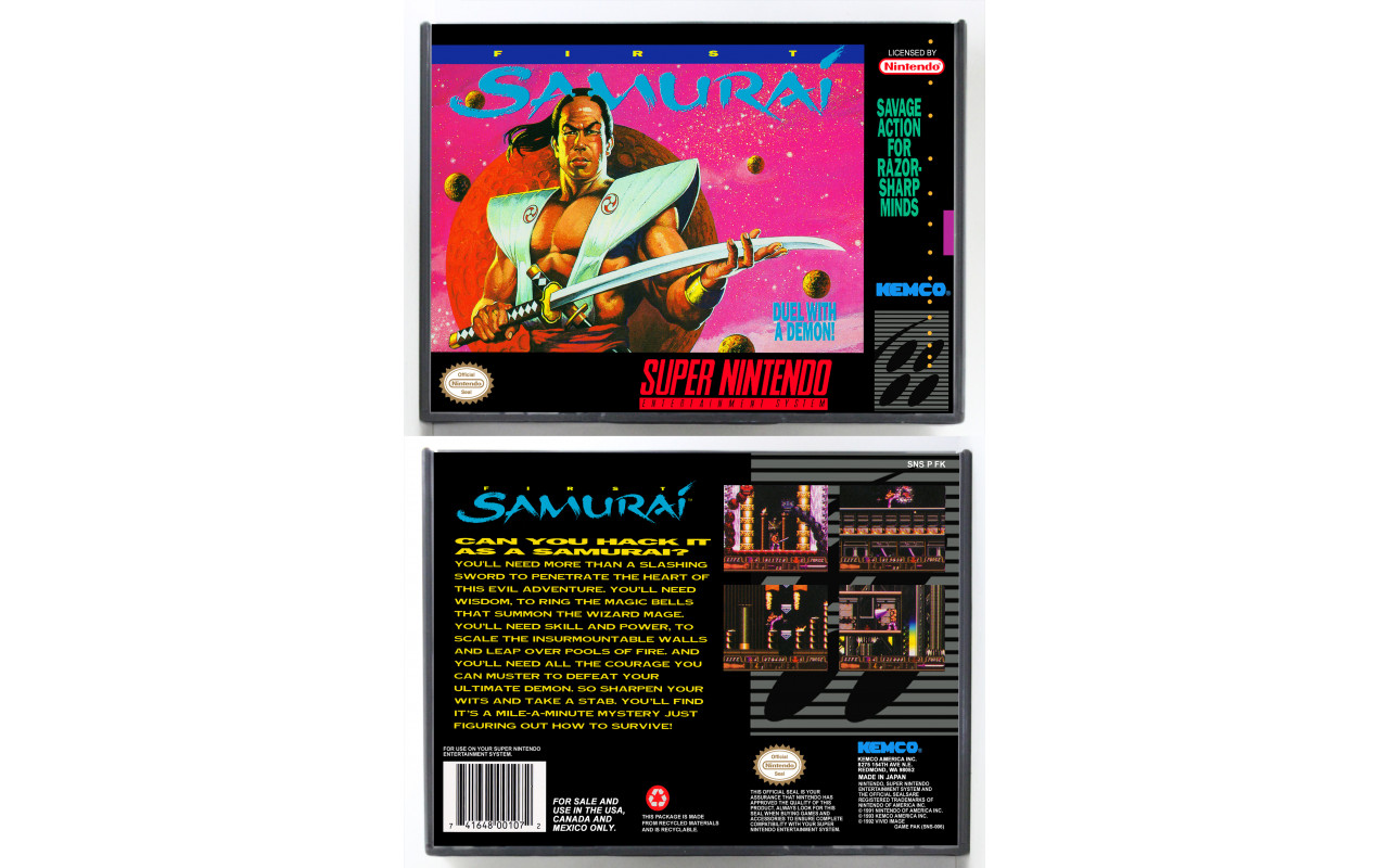 Gaming Relics - Super Nintendo - Retail Style - First Samurai