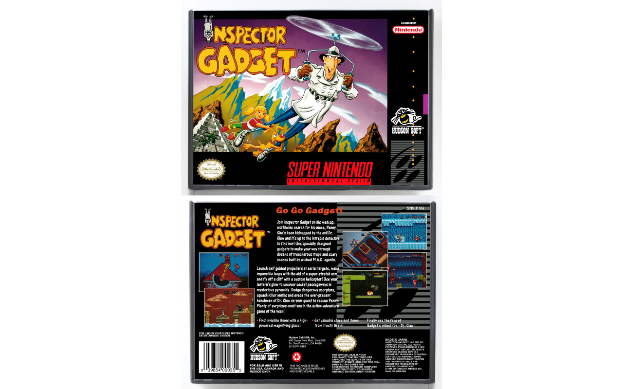 Gaming Relics - Super Nintendo - Retail Style - Inspector Gadget
