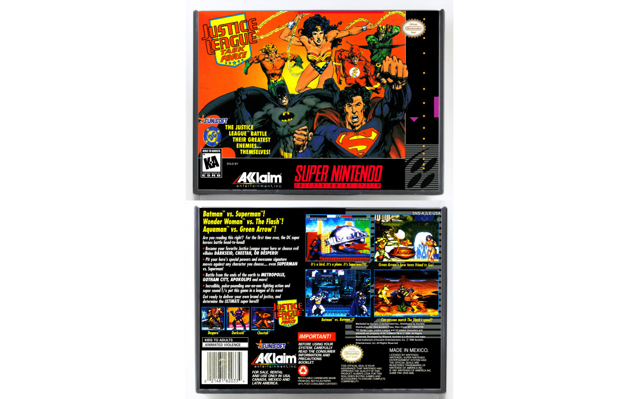 Gaming Relics - Super Nintendo - Retail Style - Justice League Task Force
