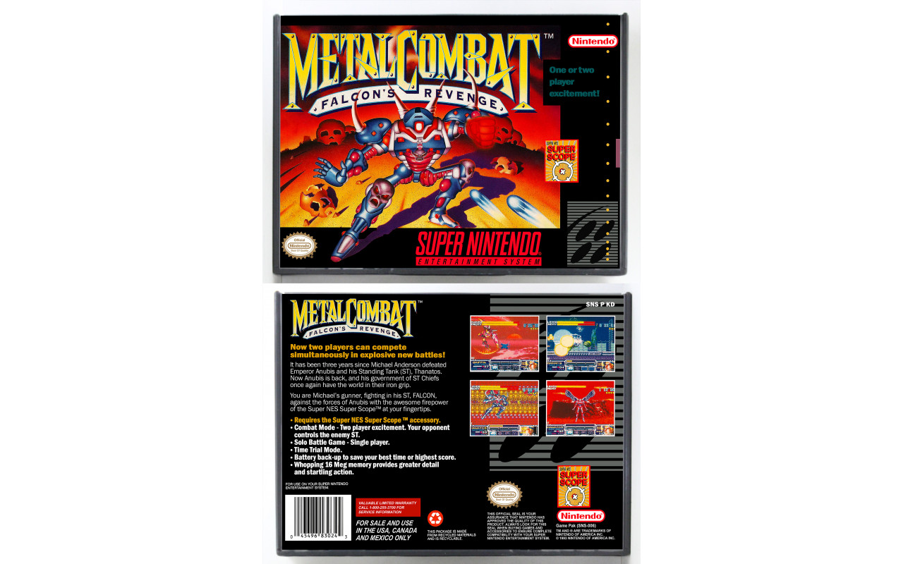Gaming Relics - Super Nintendo - Retail Style - Metal Combat: Falcon's ...