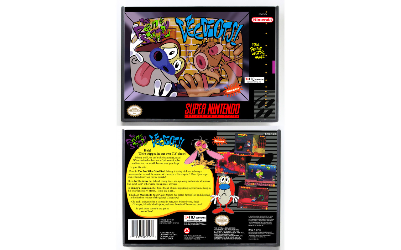 Gaming Relics - Super Nintendo - Retail Style - Ren & Stimpy Show ...