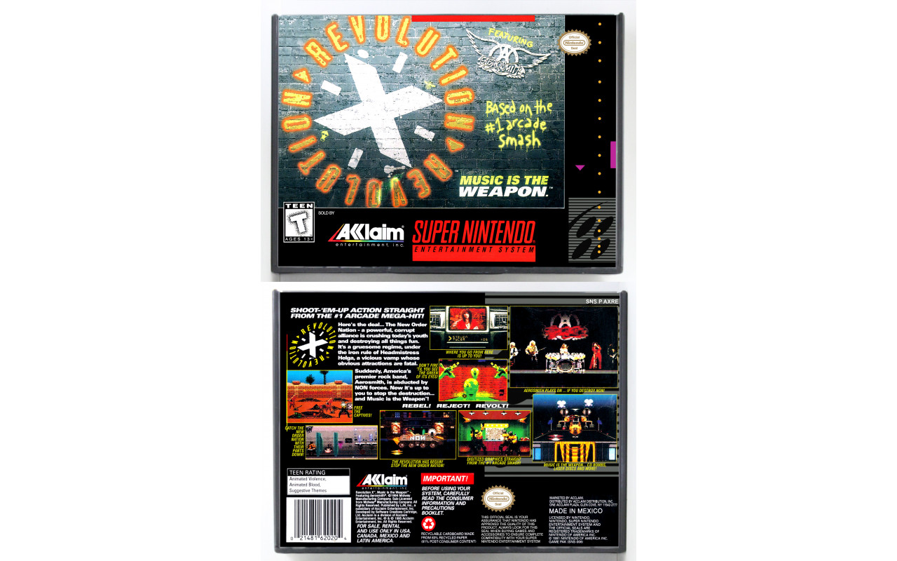 Gaming Relics - Super Nintendo - Retail Style - Revolution X: Featuring ...