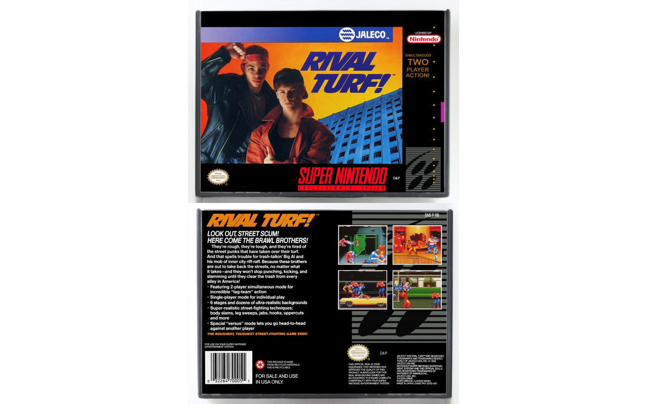 Gaming Relics - Super Nintendo - Retail Style - Rival Turf!