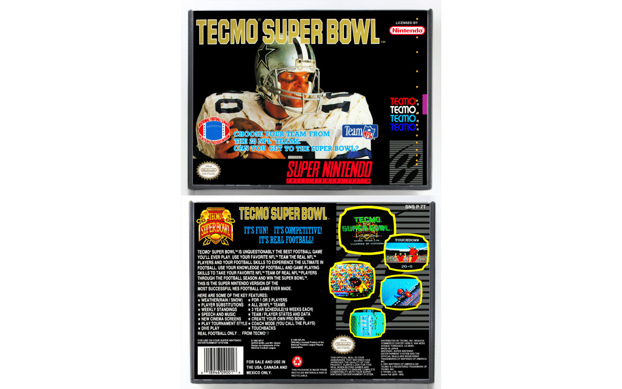 Gaming Relics - Super Nintendo - Tecmo Super Bowl