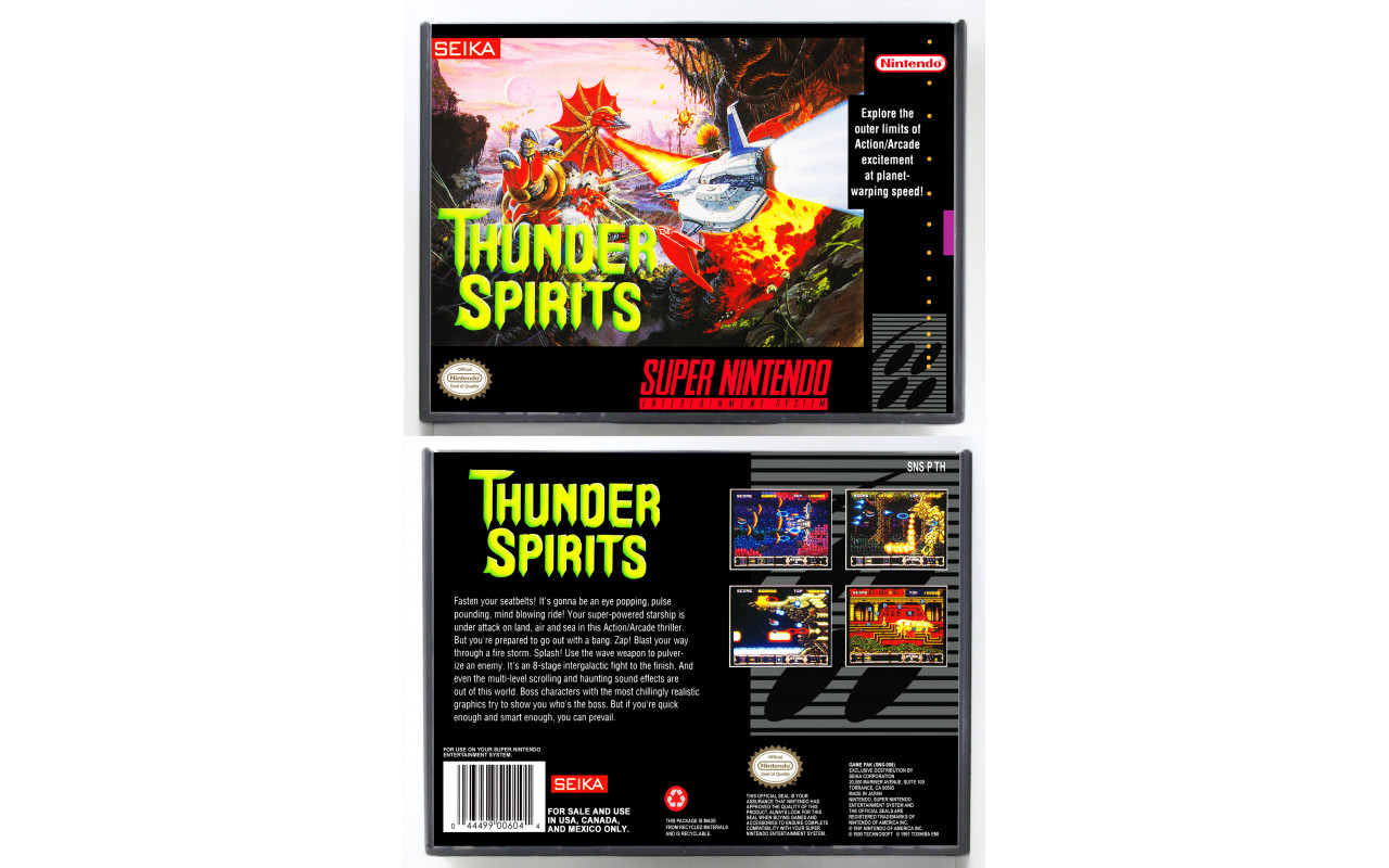 Gaming Relics - Super Nintendo - Retail Style - Thunder Spirits