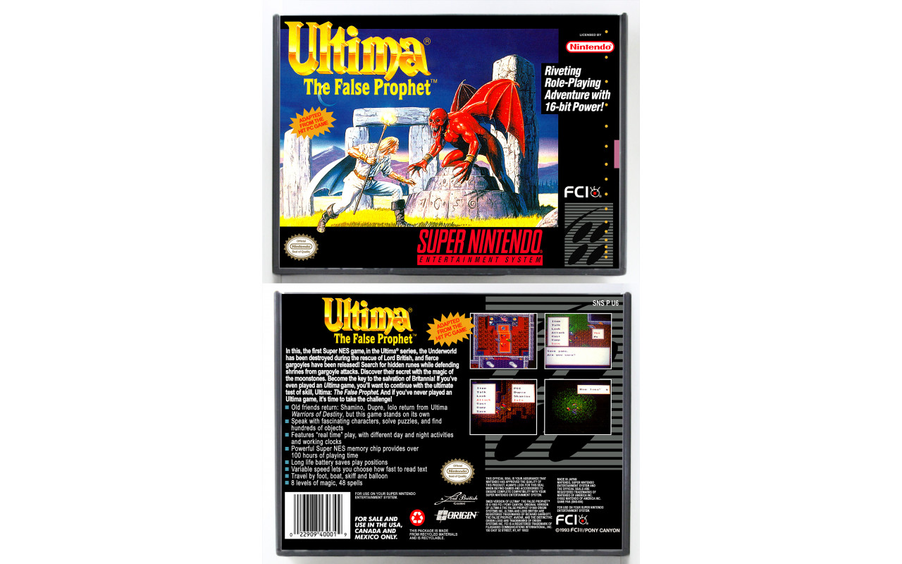 Gaming Relics - Super Nintendo - Ultima VI: The False Prophet