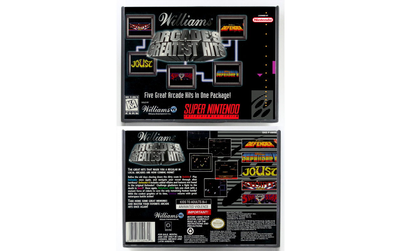 Gaming Relics - Super Nintendo - Retail Style - Williams Arcade's ...